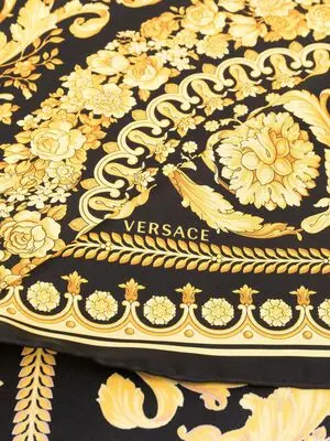 Versace Barocco Silk Scarf - Yellow