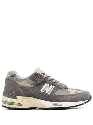 NEW BALANCE Lace-up Sneakers With Logo Patch - Grey