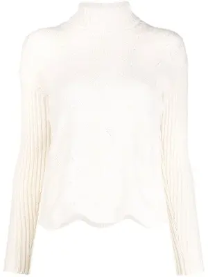 LISKA Pointelle-knit Jumper