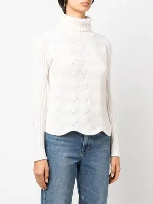 LISKA Pointelle-knit Jumper