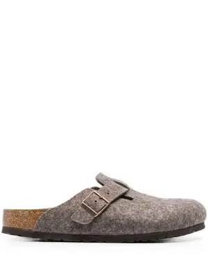 BIRKENSTOCK Boston Buckle Slippers - Brown