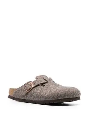 BIRKENSTOCK Boston Buckle Slippers - Brown