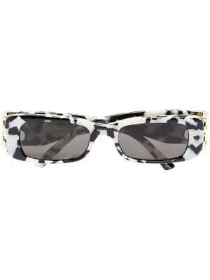 Balenciaga Balenciaga Eyewear Dynasty Rectangle Sunglasses Neutrals