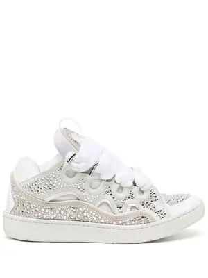 LANVIN Curb Rhinestone Sneakers - White