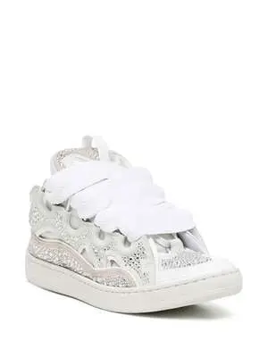 LANVIN Curb Rhinestone Sneakers - White