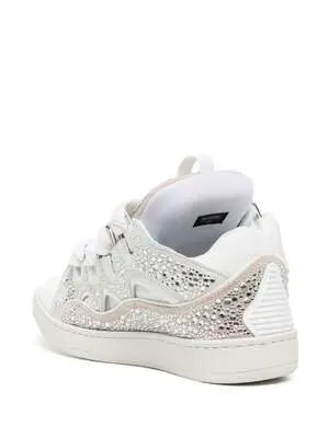 LANVIN Curb Rhinestone Sneakers - White
