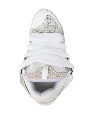 LANVIN Curb Rhinestone Sneakers - White