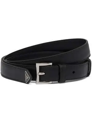 Prada Triangle-logo Leather Belt