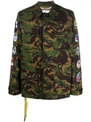 Off-White Camouflage Field Jacket - Green