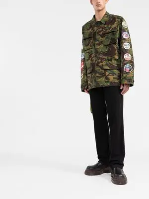 Off-White Camouflage Field Jacket - Green