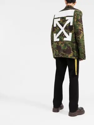 Off-White Camouflage Field Jacket - Green