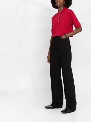 Saint Laurent Cropped Polo Top
