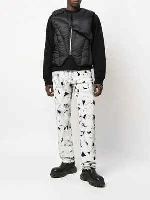HELIOT EMIL Logo-print Padded Gilet - Black