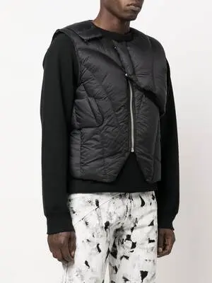 HELIOT EMIL Logo-print Padded Gilet - Black