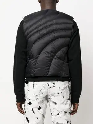 HELIOT EMIL Logo-print Padded Gilet - Black