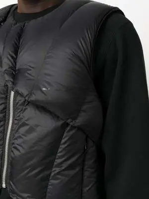 HELIOT EMIL Logo-print Padded Gilet - Black