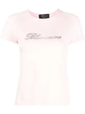 Blumarine Logo Crew-neck T-shirt - Pink