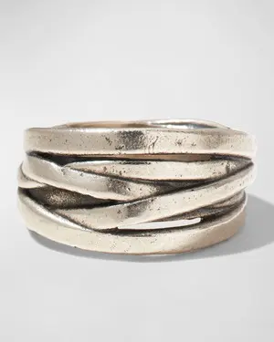 John Varvatos Wrap Band Ring - Silver