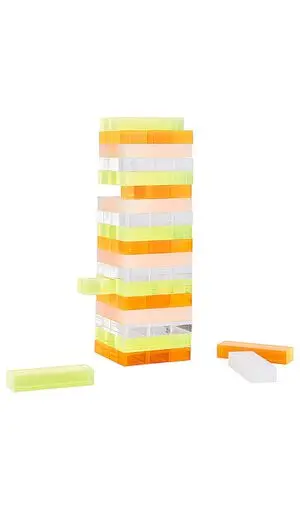 SUNNYLIFE Mini Lucite Jumbling Tower In Green
