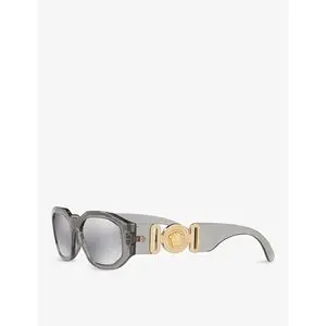 Versace Ve4361 Rectangle Sunglasses - Grey