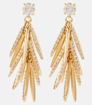 Ileana Makri 18kt Yellow Drop Earrings With Diamonds - Gold