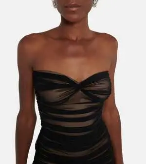 Norma Kamali Walter Mesh Mini Dress