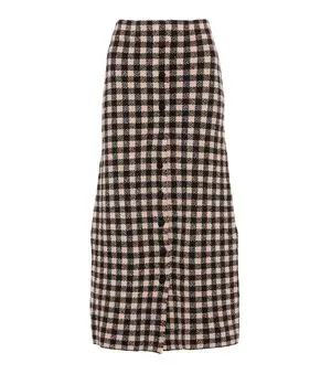 Altuzarra Jabal Checked Midi Skirt