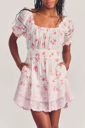 LoveShackFancy Lilium Dress In Cherry Soda