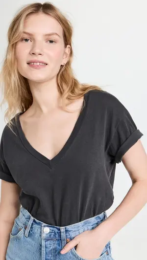 The Great. V Neck Tee