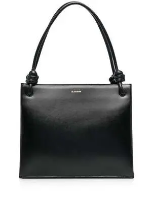 JIL SANDER Smooth Leather Shoulder Bag - Black