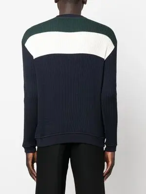 Giorgio Armani Ribbed-knit Polo Jumper