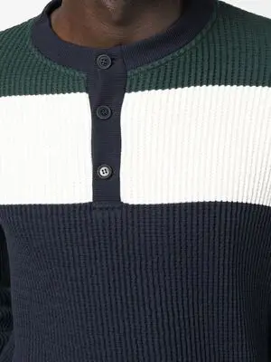 Giorgio Armani Ribbed-knit Polo Jumper