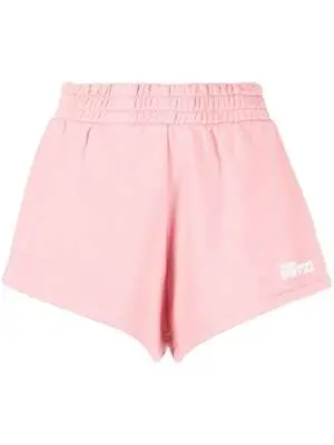 REINA OLGA Logo-print Cotton Shorts