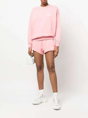 REINA OLGA Logo-print Cotton Shorts