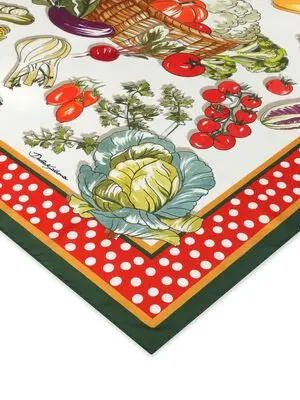 Dolce & Gabbana Graphic-print Silk Scarf - White