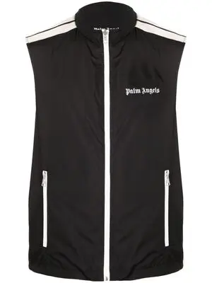 Palm Angels Logo-print Zip-front Jacket - Black