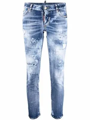 Dsquared2 Distressed Cropped Jeans