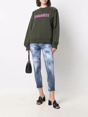 Dsquared2 Distressed Cropped Jeans