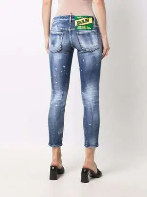 Dsquared2 Distressed Cropped Jeans