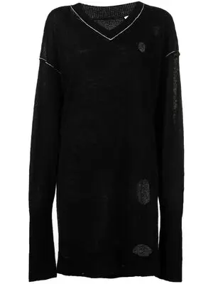 MAISON MARGIELA Distressed V-neck Jumper