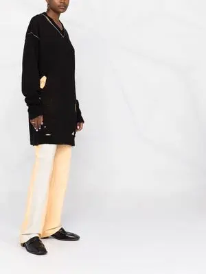 MAISON MARGIELA Distressed V-neck Jumper