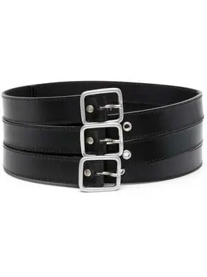 Philosophy Di Lorenzo Serafini Triple-band Leather Belt - Black