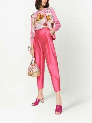 Dolce & Gabbana Food Print Silk Top