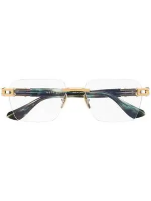 Dita Rimless Square-frame Glasses - Black