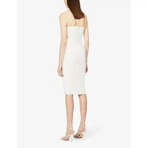 House Of Cb Satin Corset Midi Dress