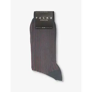 Falke Falke Shadow Striped Cotton-Blend Socks 3256 Flintstone