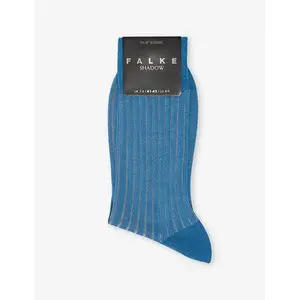 Falke Falke Shadow Striped Cotton-Blend Socks 6868 Sky Blue