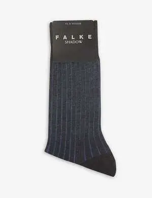 Falke Falke Shadow Striped Cotton-Blend Socks Flanell