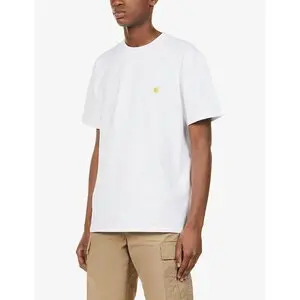 Carhartt Work In Progress Chase Brand-embroidered Cotton-jersey T-shirt - White