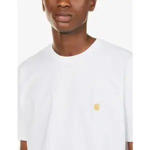 Carhartt Work In Progress Chase Brand-embroidered Cotton-jersey T-shirt - White
